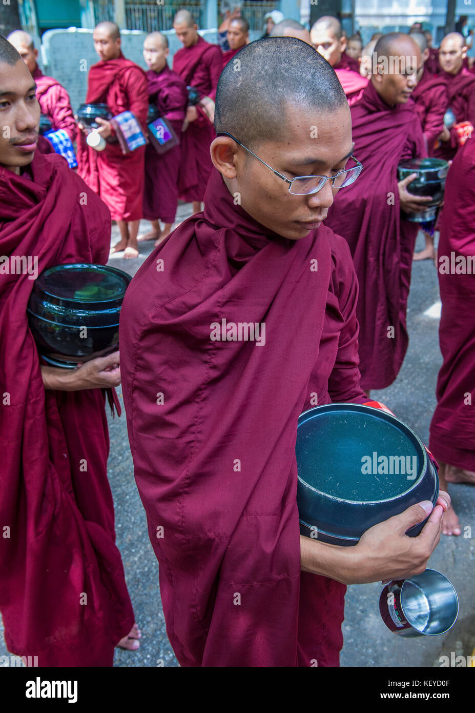 Monks at the Mahagandayon Monastery in Amarapura Myanmaron Stock Photo ...