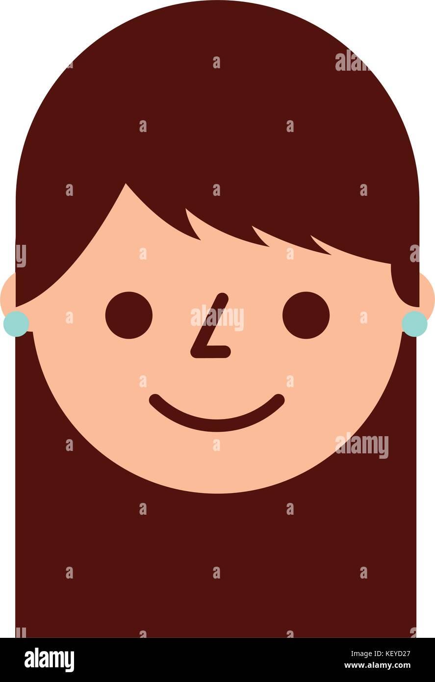 young woman profile happy character image Stock Vector Image & Art - Alamy