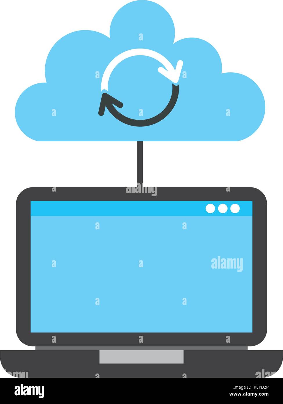 laptop cloud computing refresh data storage Stock Vector Image & Art ...