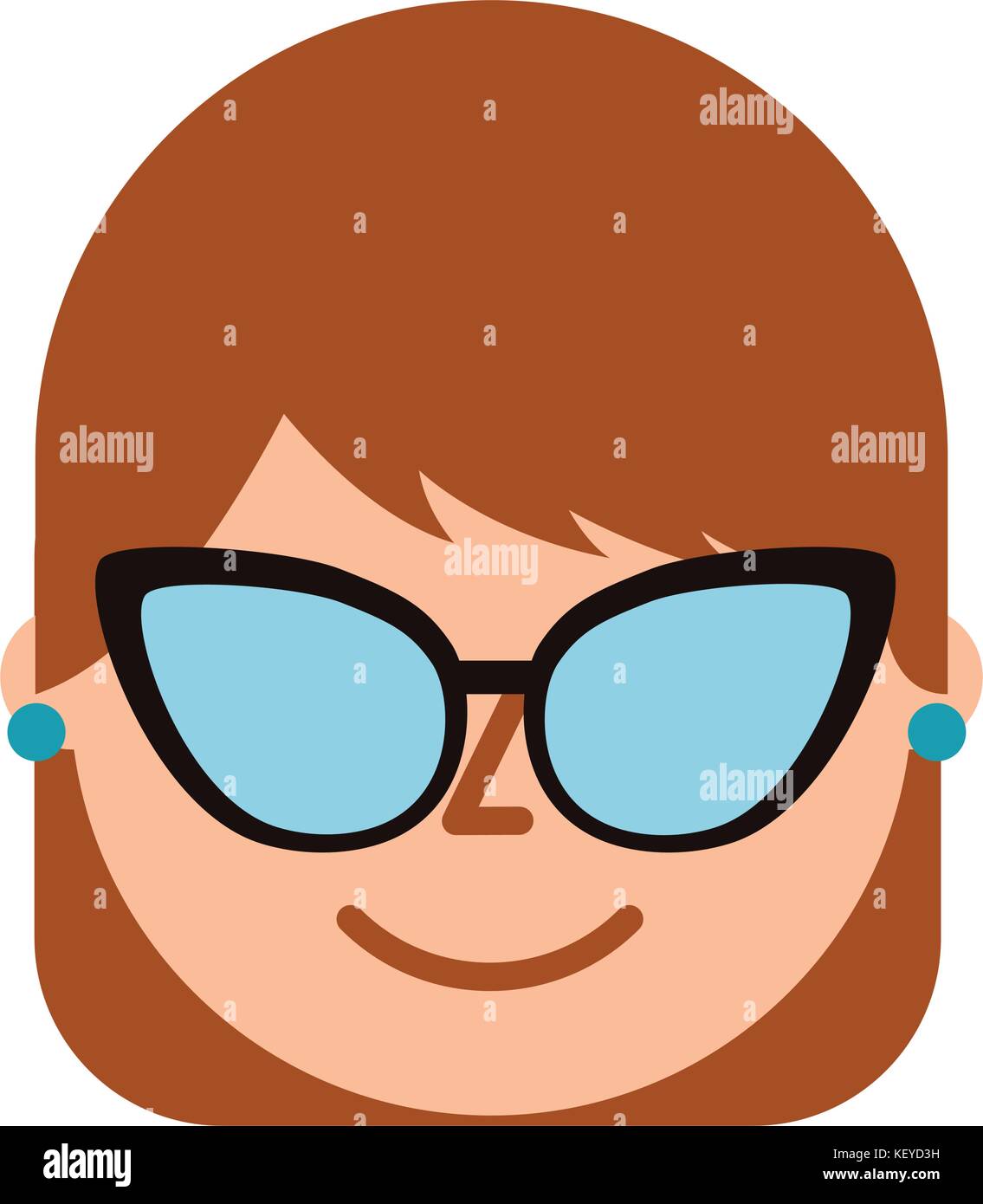 young woman profile happy character image Stock Vector Image & Art - Alamy