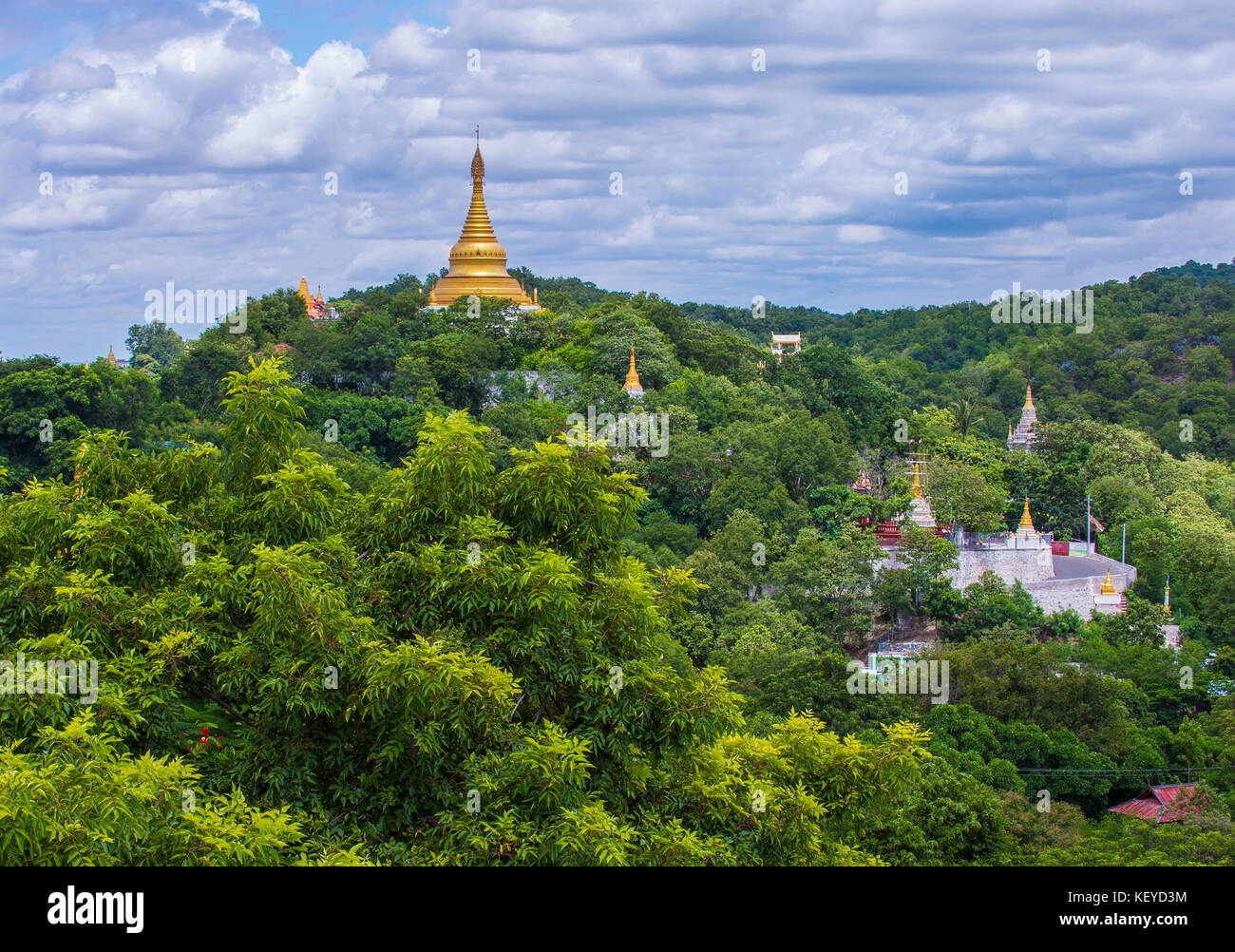 Sagaing hill Pagoda in Myanmar Stock Photo - Alamy