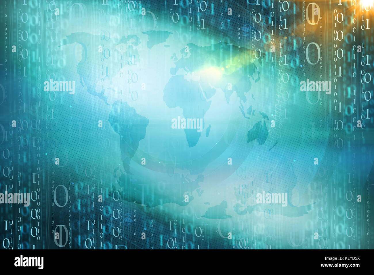 Digital binary Code Background. 3d Illustration Stock Photo - Alamy