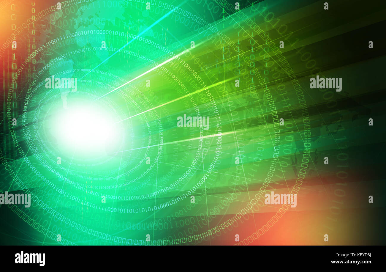 Digital World Background Series Concept, Futuristic Digital Binary ...