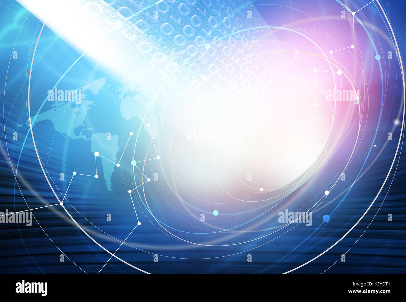 Global Internet Connection Through the World Background Stock Photo - Alamy