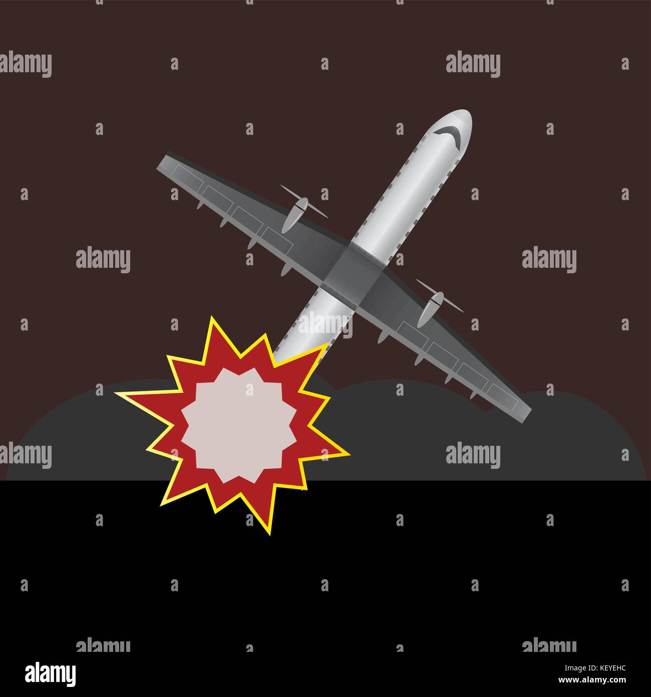 Fire aircraft engine crash Stock Vector Images - Alamy