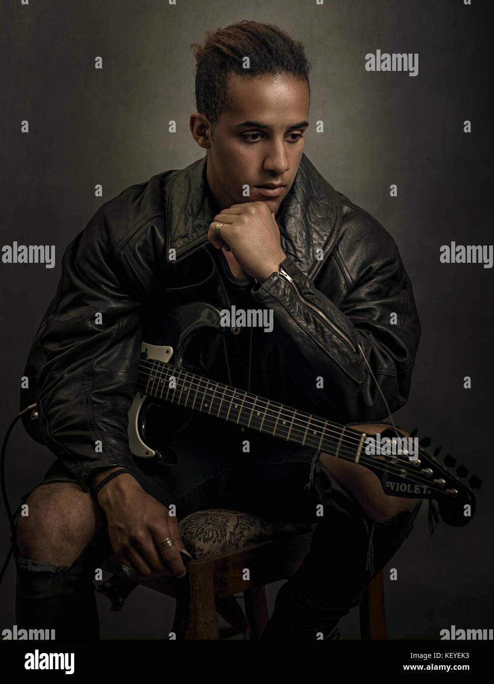 Young musician portrait Stock Photo - Alamy