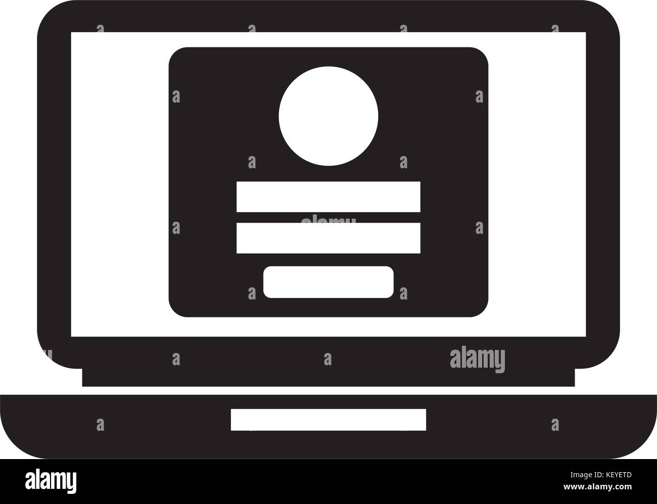 laptop computer digital loging access web Stock Vector Image & Art - Alamy