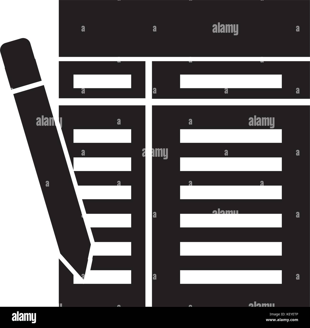 business office paper document pencil elements Stock Vector Image & Art ...