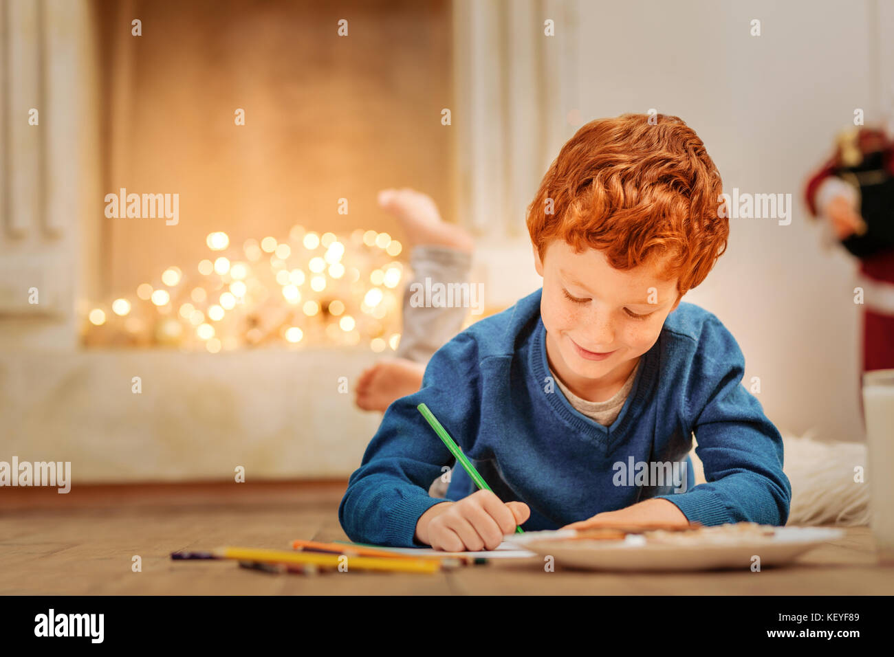 Boy Writing A Letter