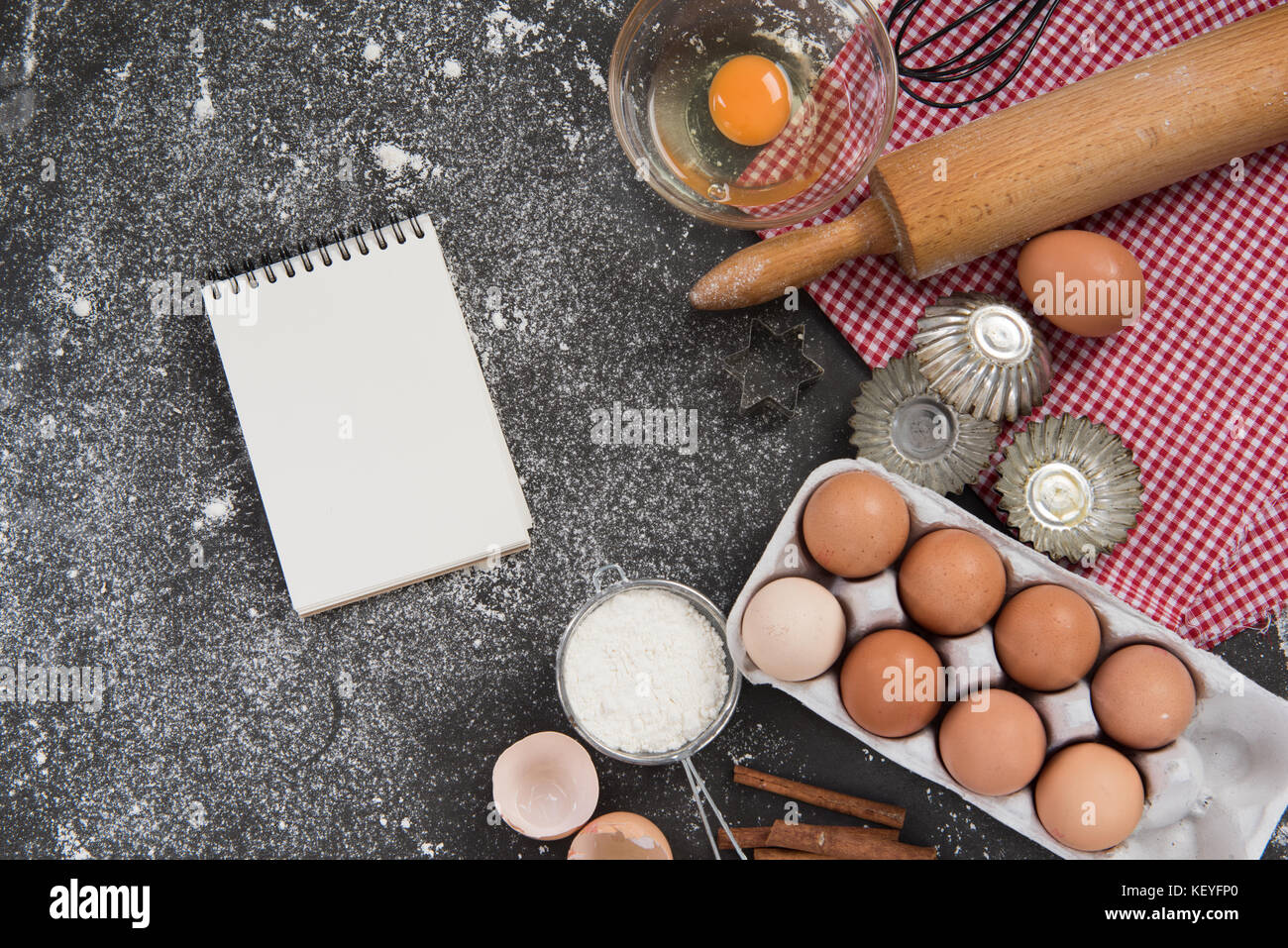 Baking concept, food border background Stock Photo - Alamy