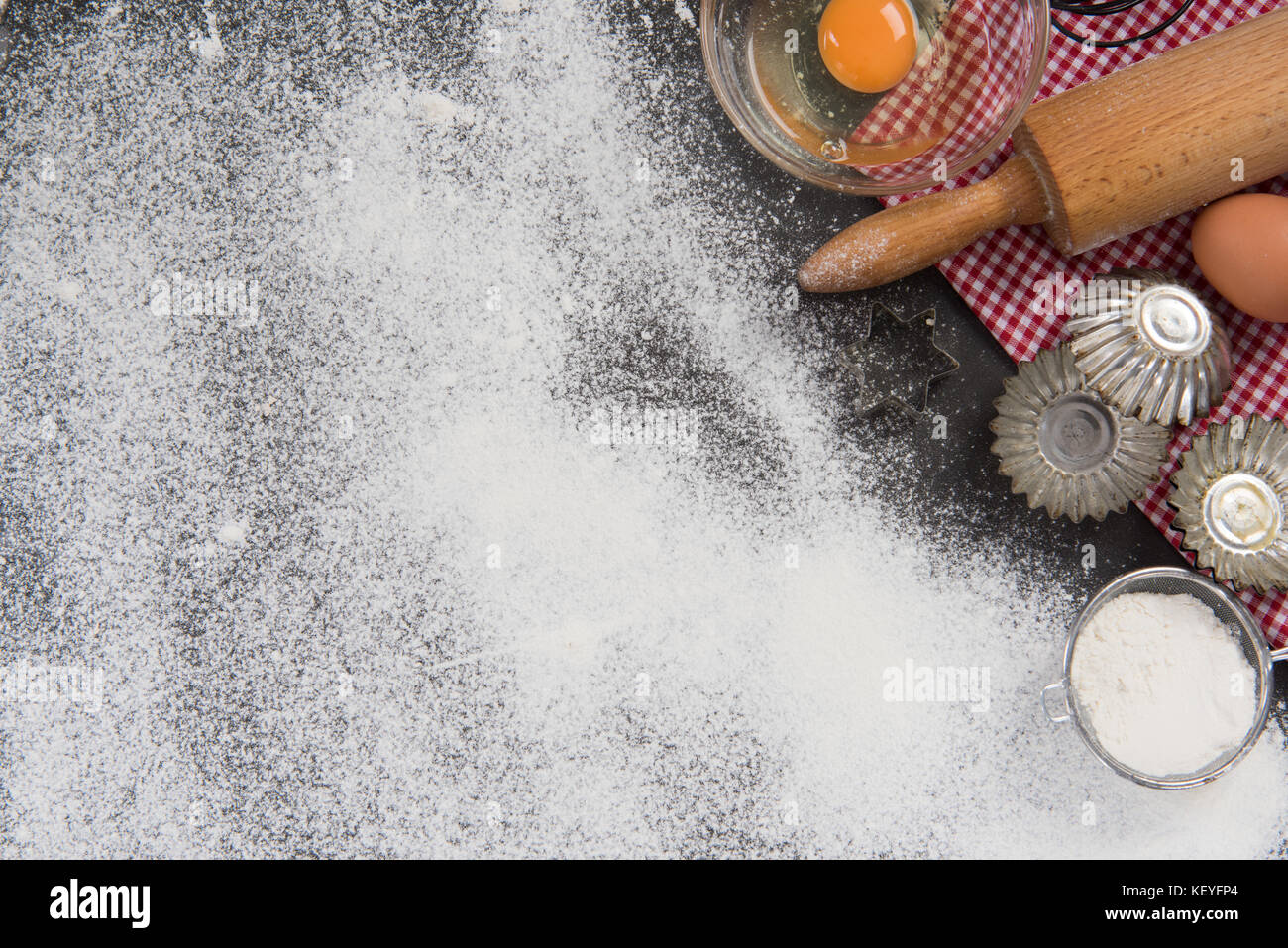 Baking concept, food border background Stock Photo - Alamy