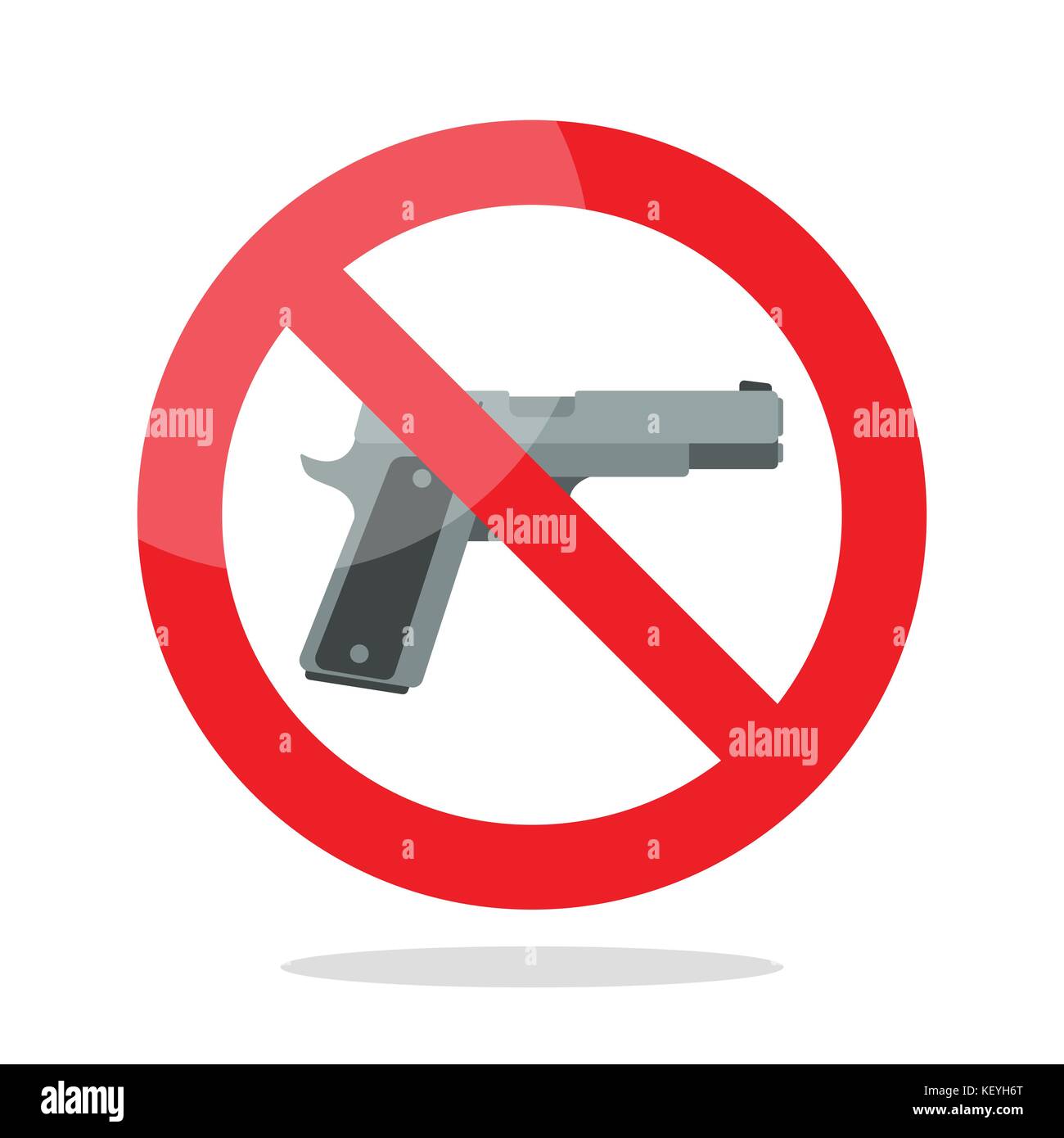 No gun symbol. Vector illustration Stock Vector Image & Art - Alamy
