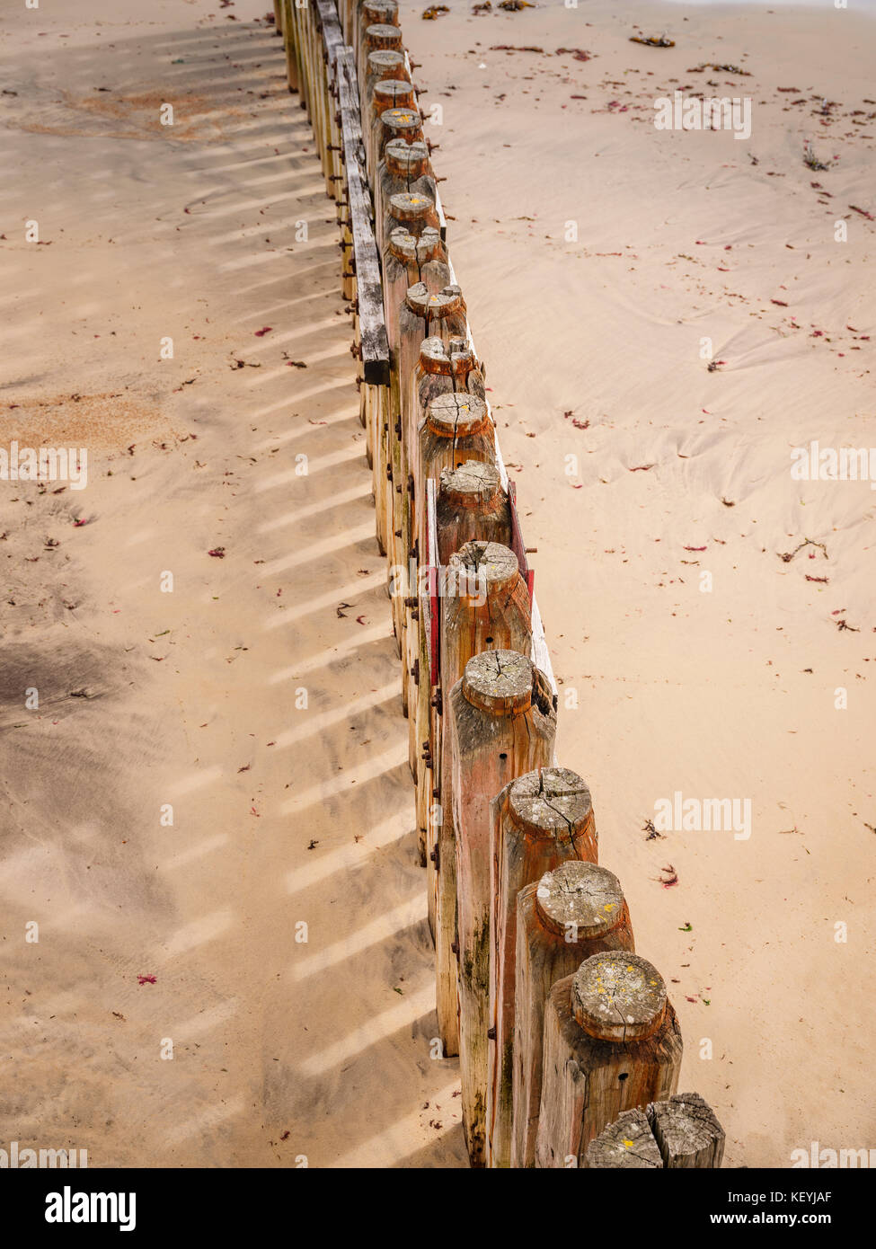 Bollards on the beach hi-res stock photography and images - Alamy