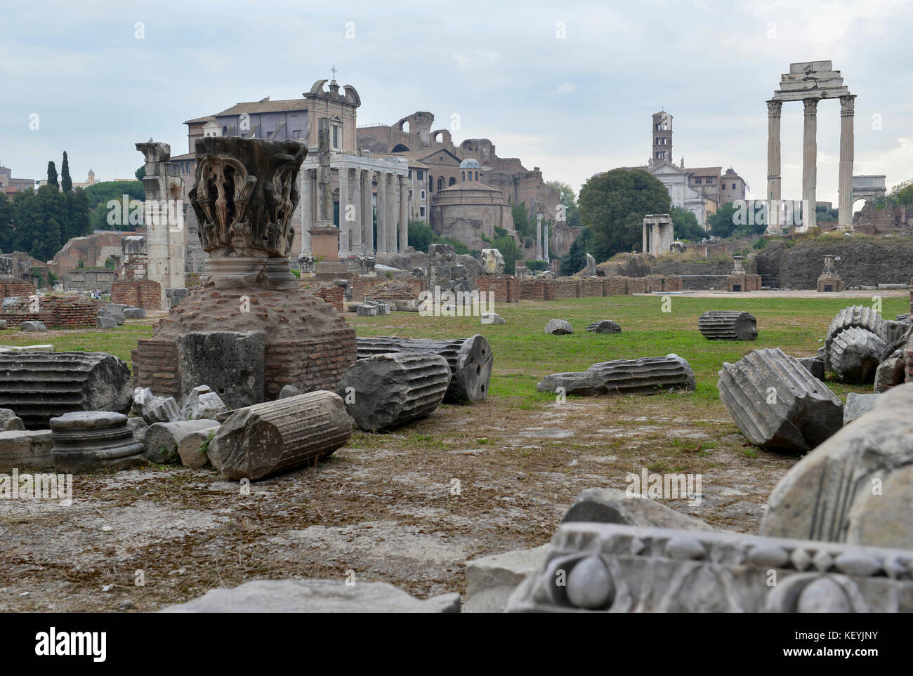 The ruins and remains of the Roman Forum in Rome Italy Stock Photo - Alamy