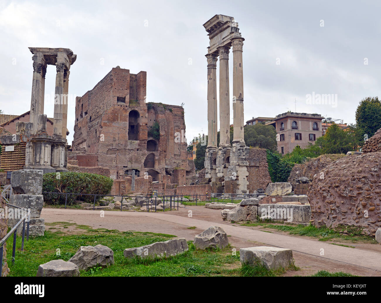 The ruins and remains of the Roman Forum in Rome Italy Stock Photo - Alamy