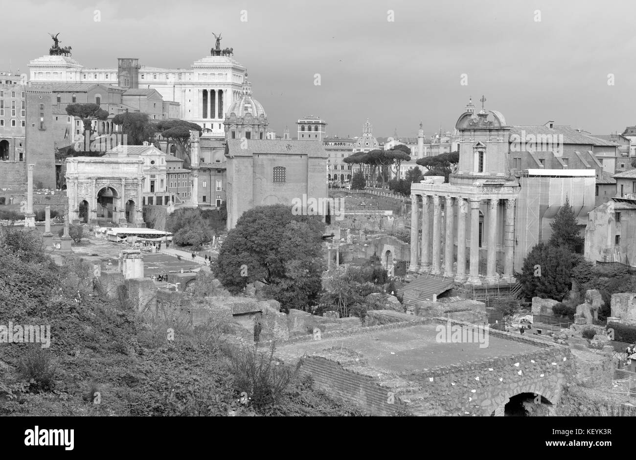 The ruins and remains of the Roman Forum in Rome Italy Stock Photo - Alamy