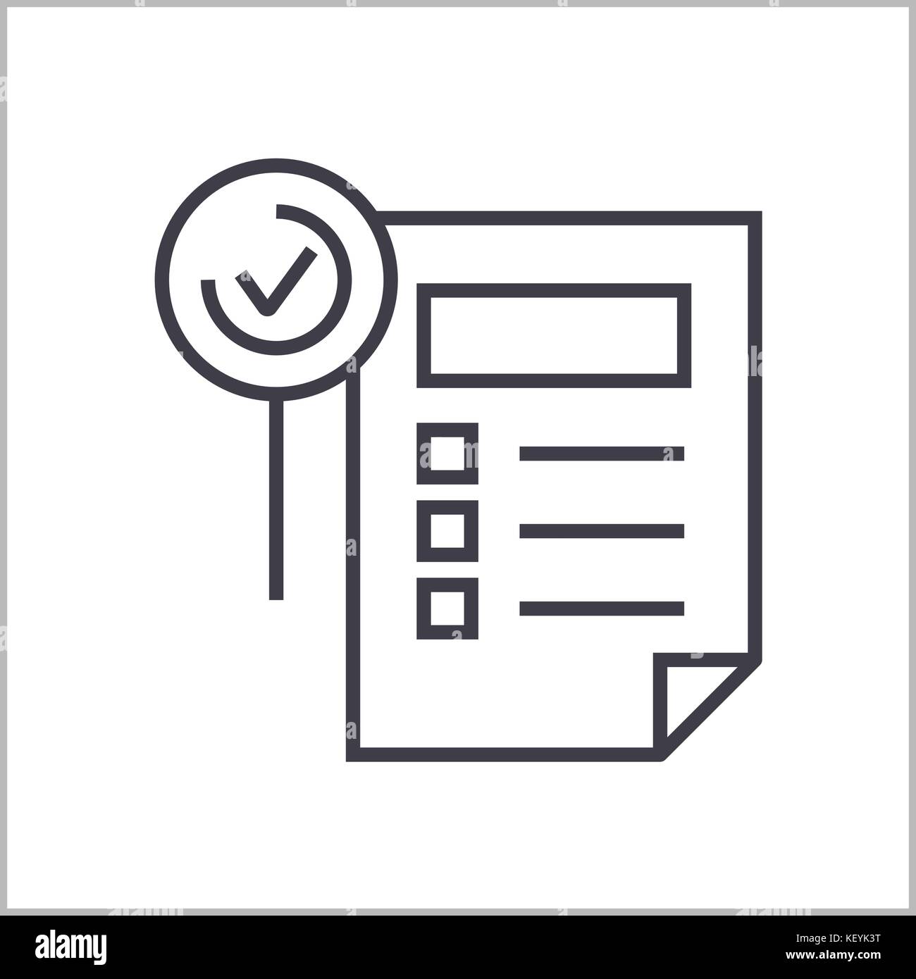 features sheet linear icon, sign, symbol, vector on isolated background ...