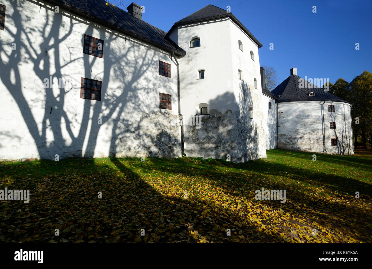 HELSINKI, TURKU – OCTOBER 21, 2017: the medieval castle Turun linna in ...