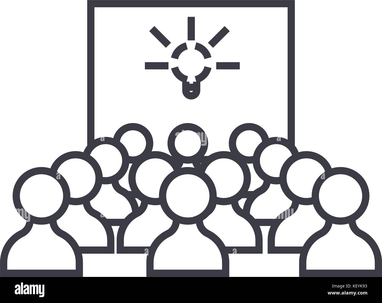 Idea Presentation Linear Icon Sign Symbol Vector On Isolated