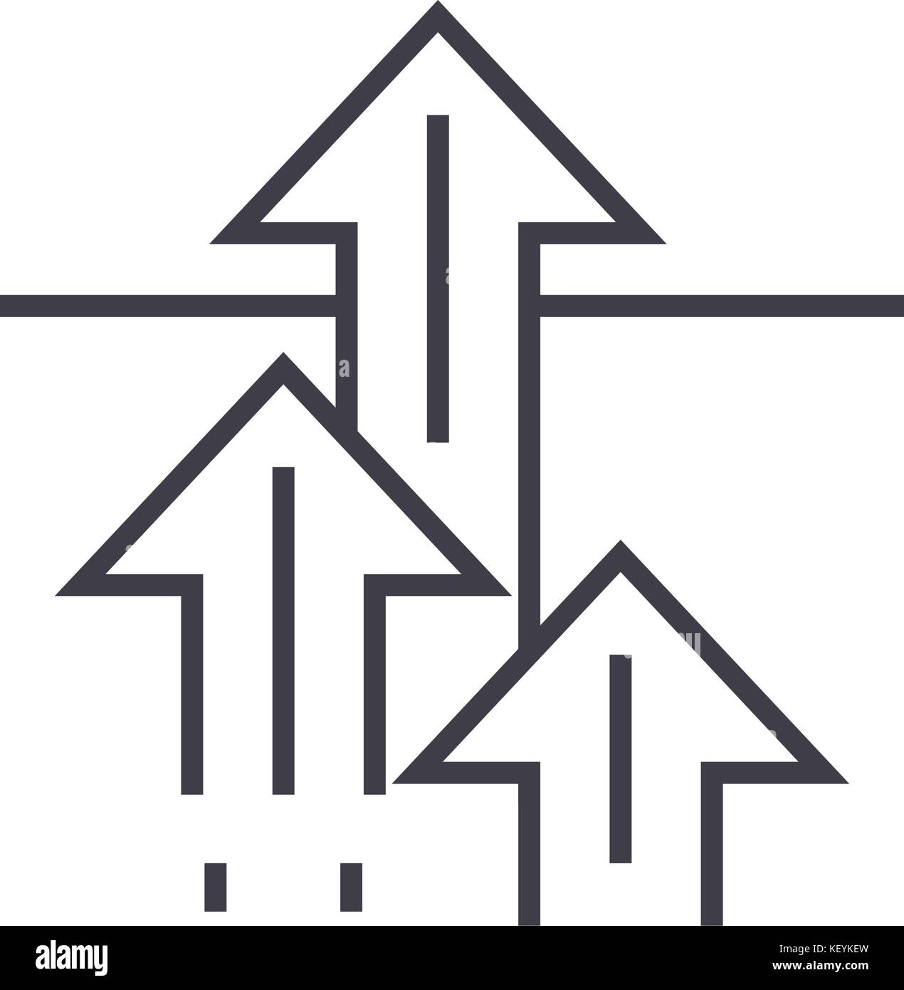 opportunity concept linear icon, sign, symbol, vector on isolated ...