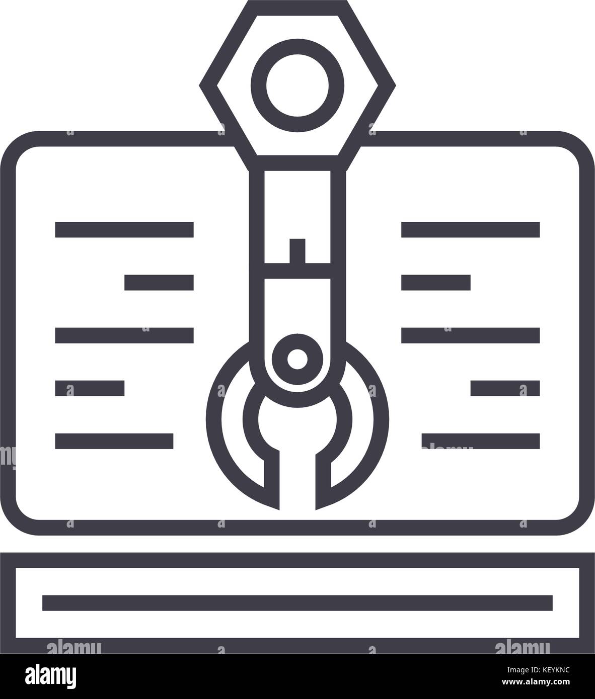 Web Project Linear Icon Sign Symbol Vector On Isolated Background