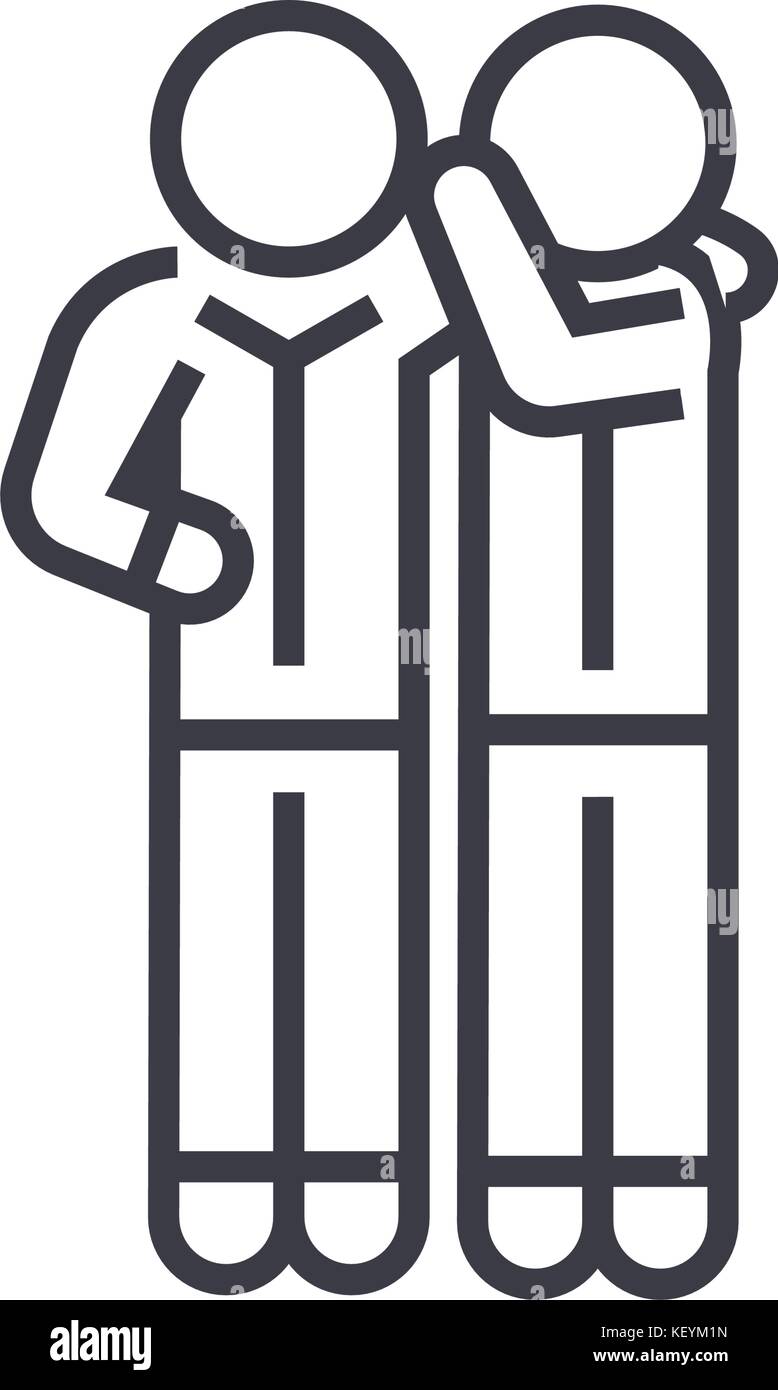 gossip linear icon, sign, symbol, vector on isolated background Stock ...