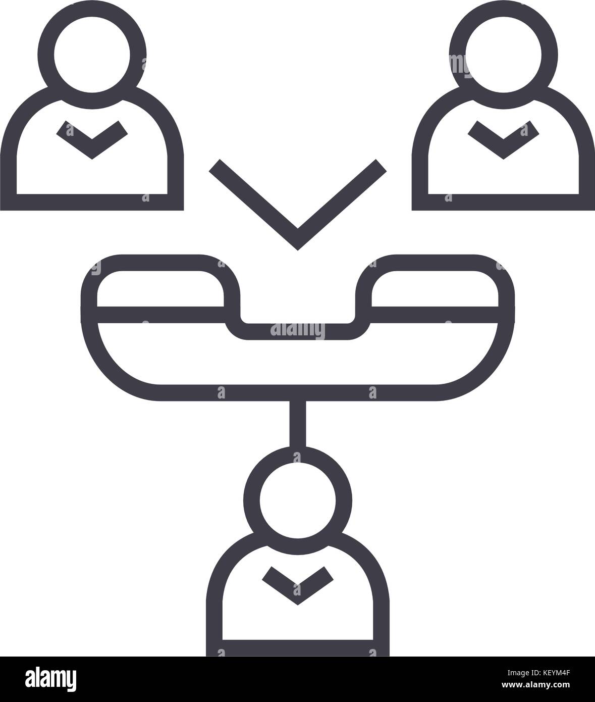 Online Meeting Linear Icon Sign Symbol Vector On Isolated Background Stock Vector Image And Art