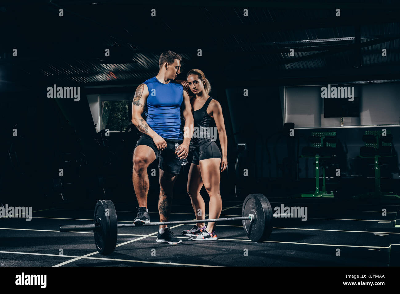 Fit couple in sportswear Stock Photo - Alamy