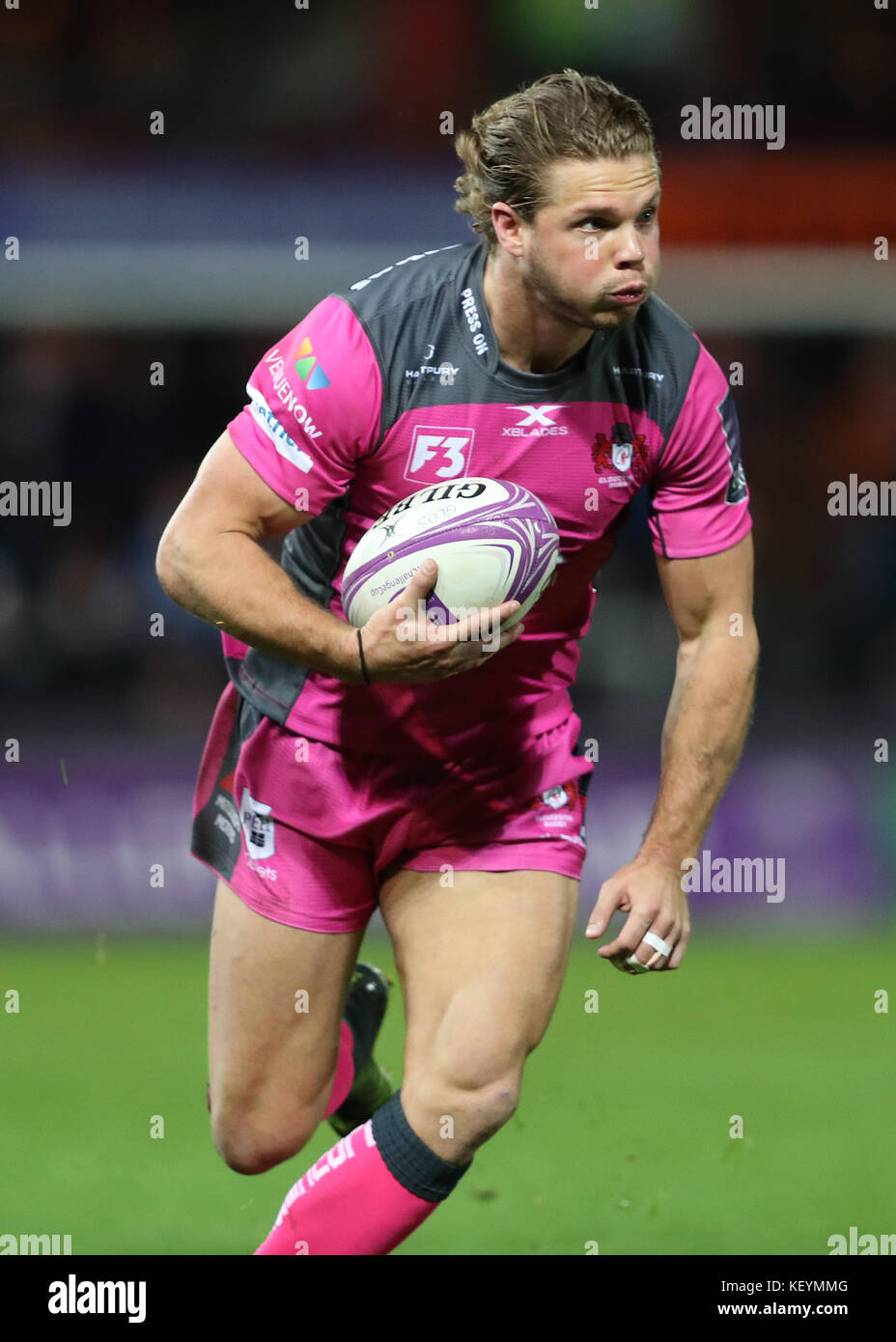 Gloucester's Henry Purdy during the Challenge Cup match at Kingsholm ...