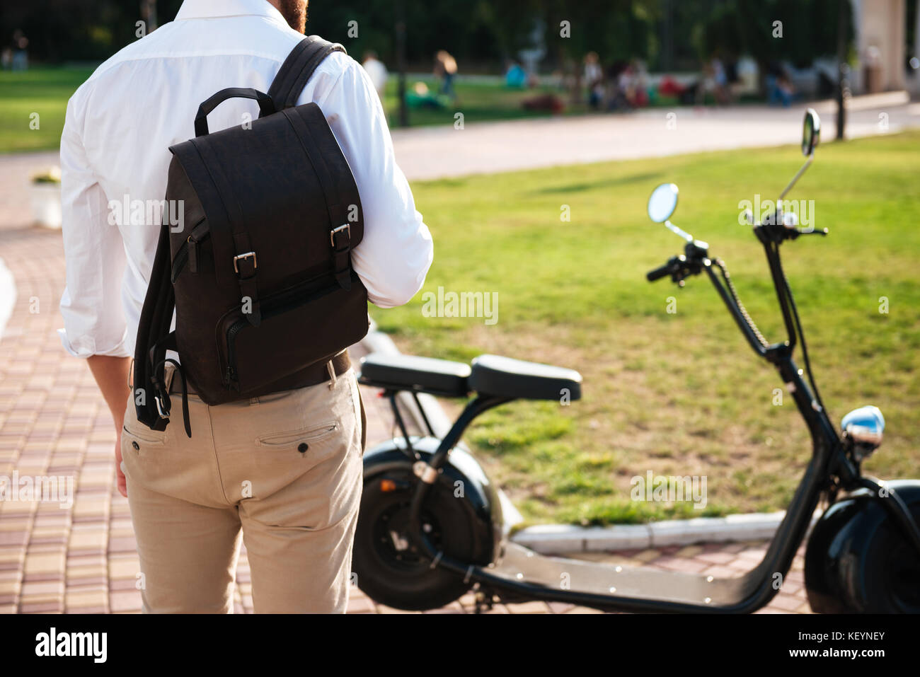 Back view of man with backpack hi-res stock photography and images - Alamy