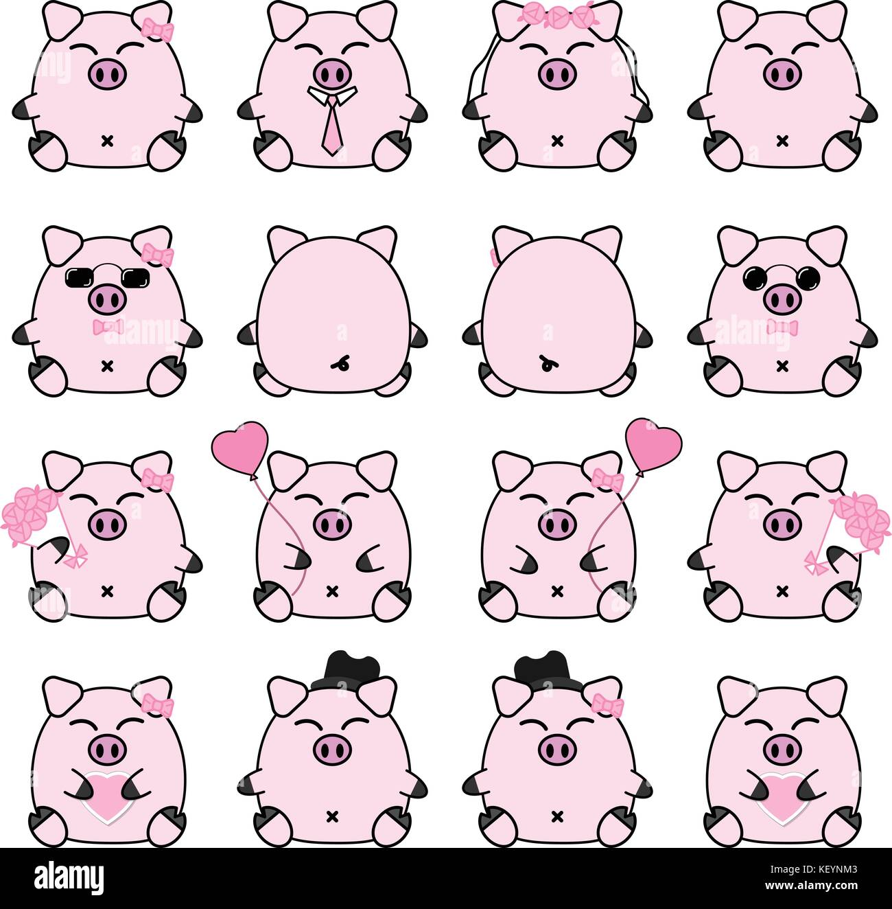 Pig backside Stock Vector Images - Alamy