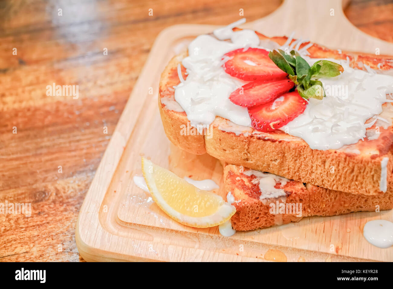 French toast at a fancy restaurant Stock Photo - Alamy