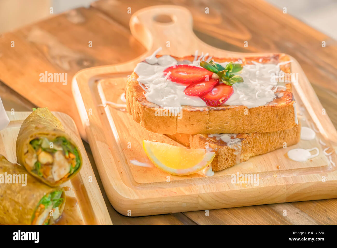 French toast at a fancy restaurant Stock Photo - Alamy
