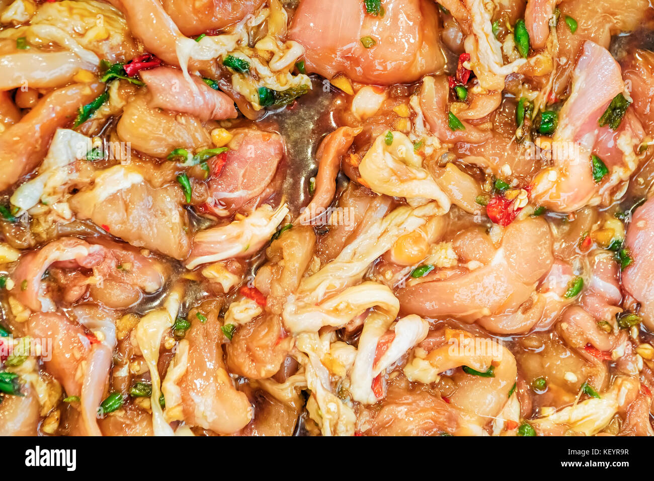 Fermented Fresh Chicken Meat Stock Photo - Alamy