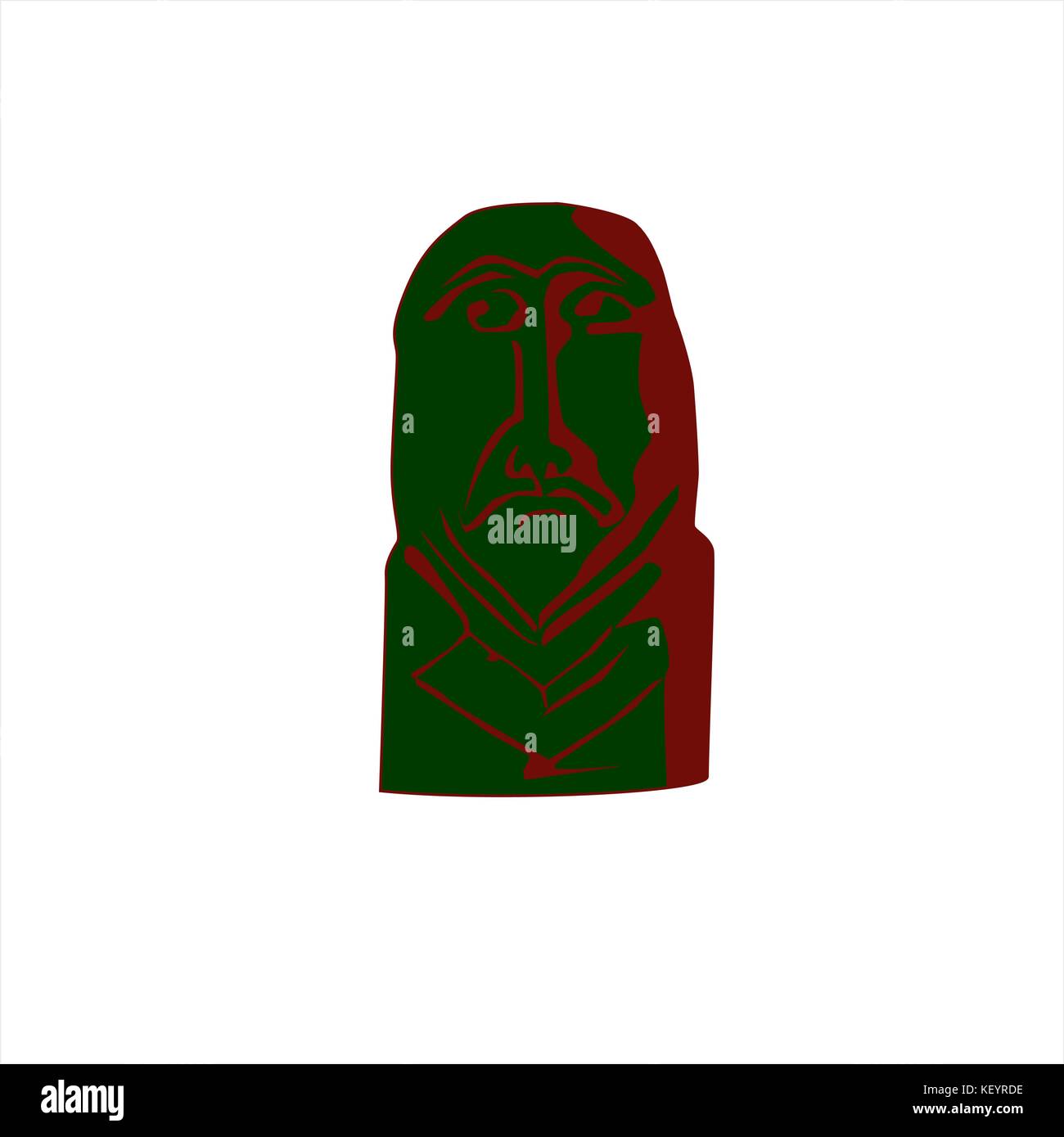 Stone idol balbal are scattered on the Kazakh steppe, a monument of the ...