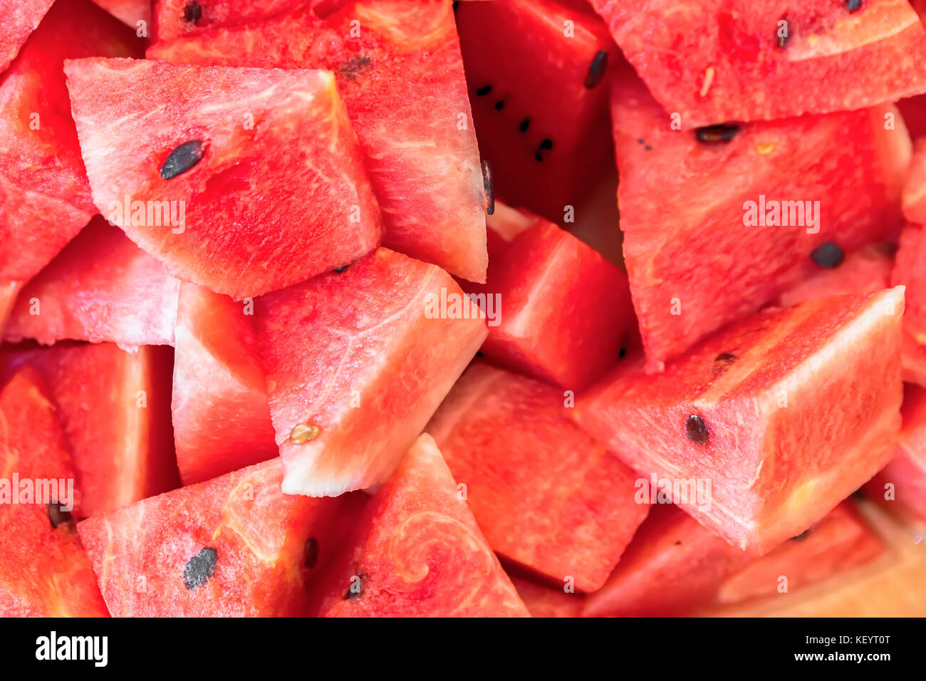 Sliced red ripe watermelon. Fruit background and texture Stock Photo ...