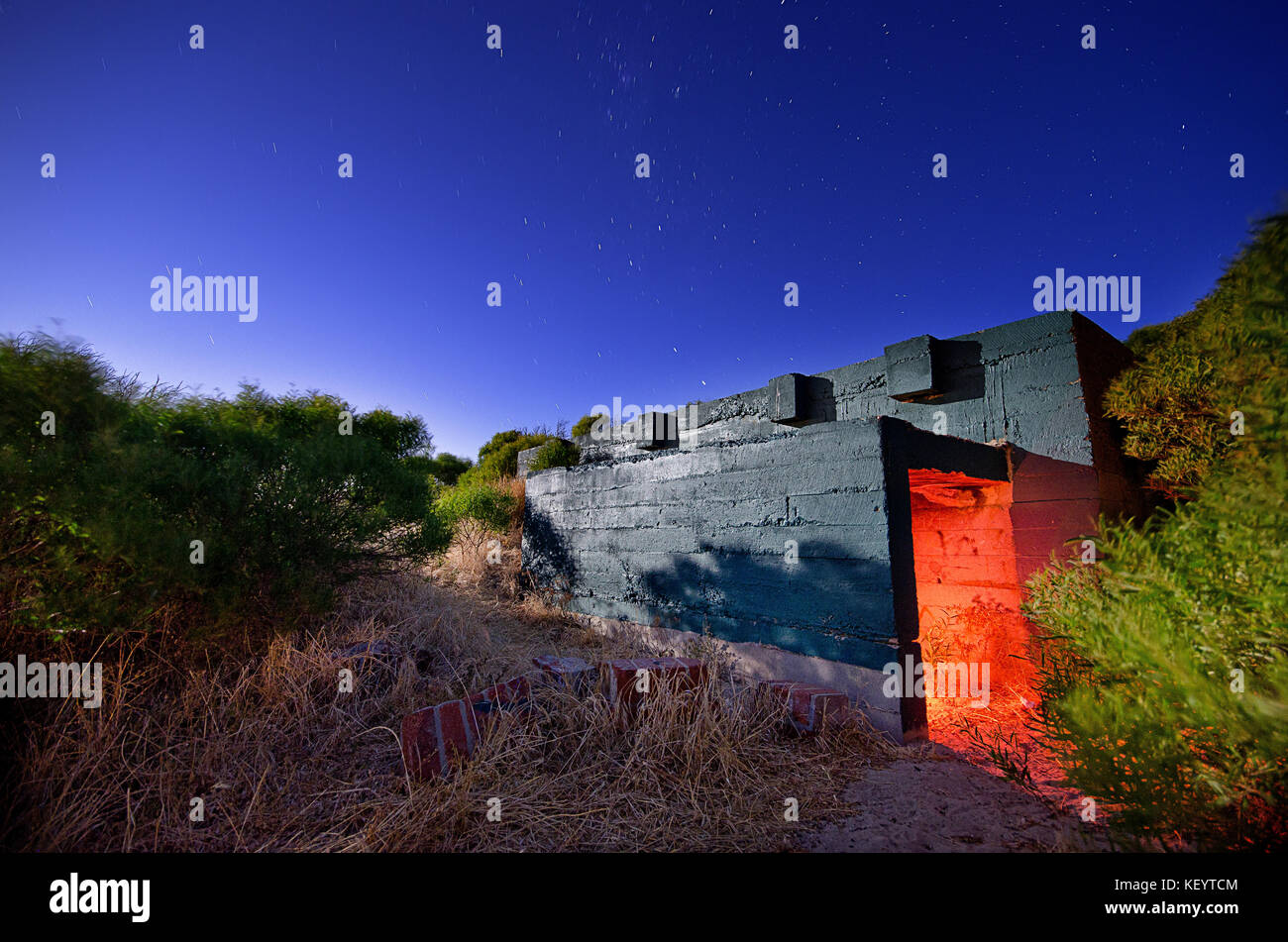 World War Two artillery fortification ruins, Point Peron Western ...