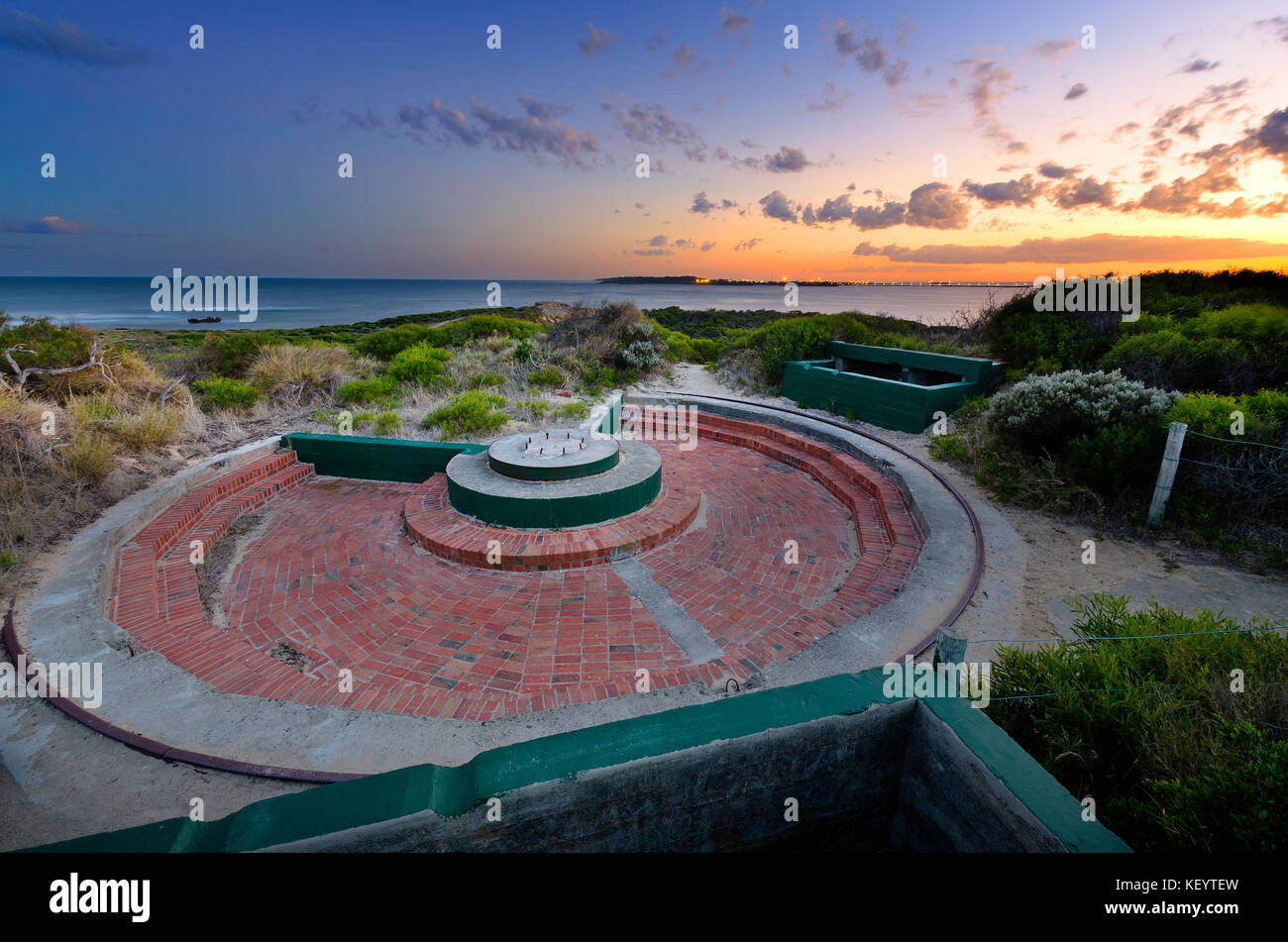 World War Two artillery fortification ruins, Point Peron Western ...