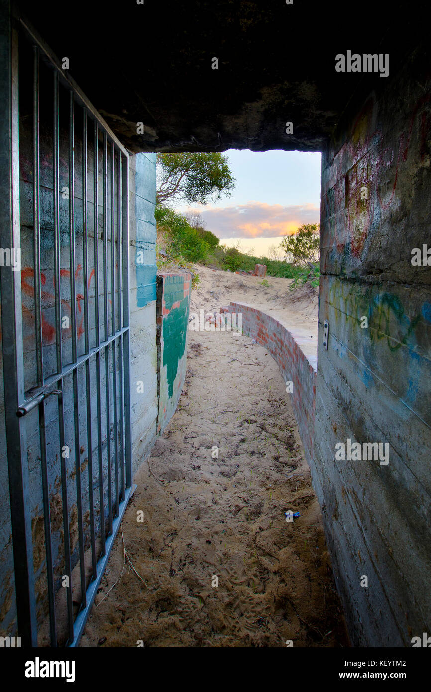World War Two artillery fortification ruins, Point Peron Western ...