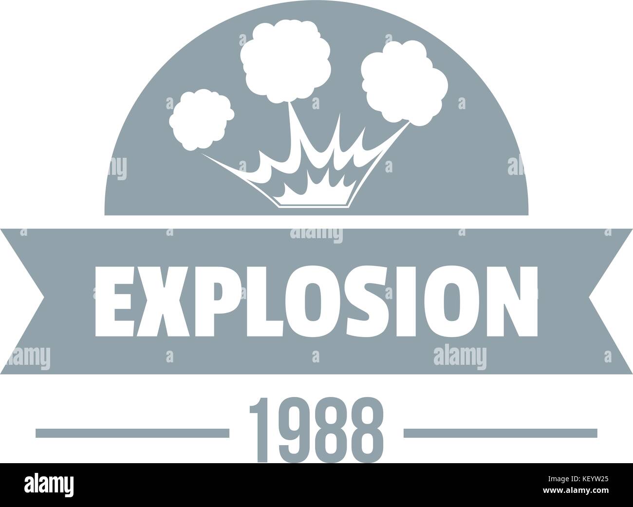 Danger explosion logo, simple gray style Stock Vector Image & Art - Alamy