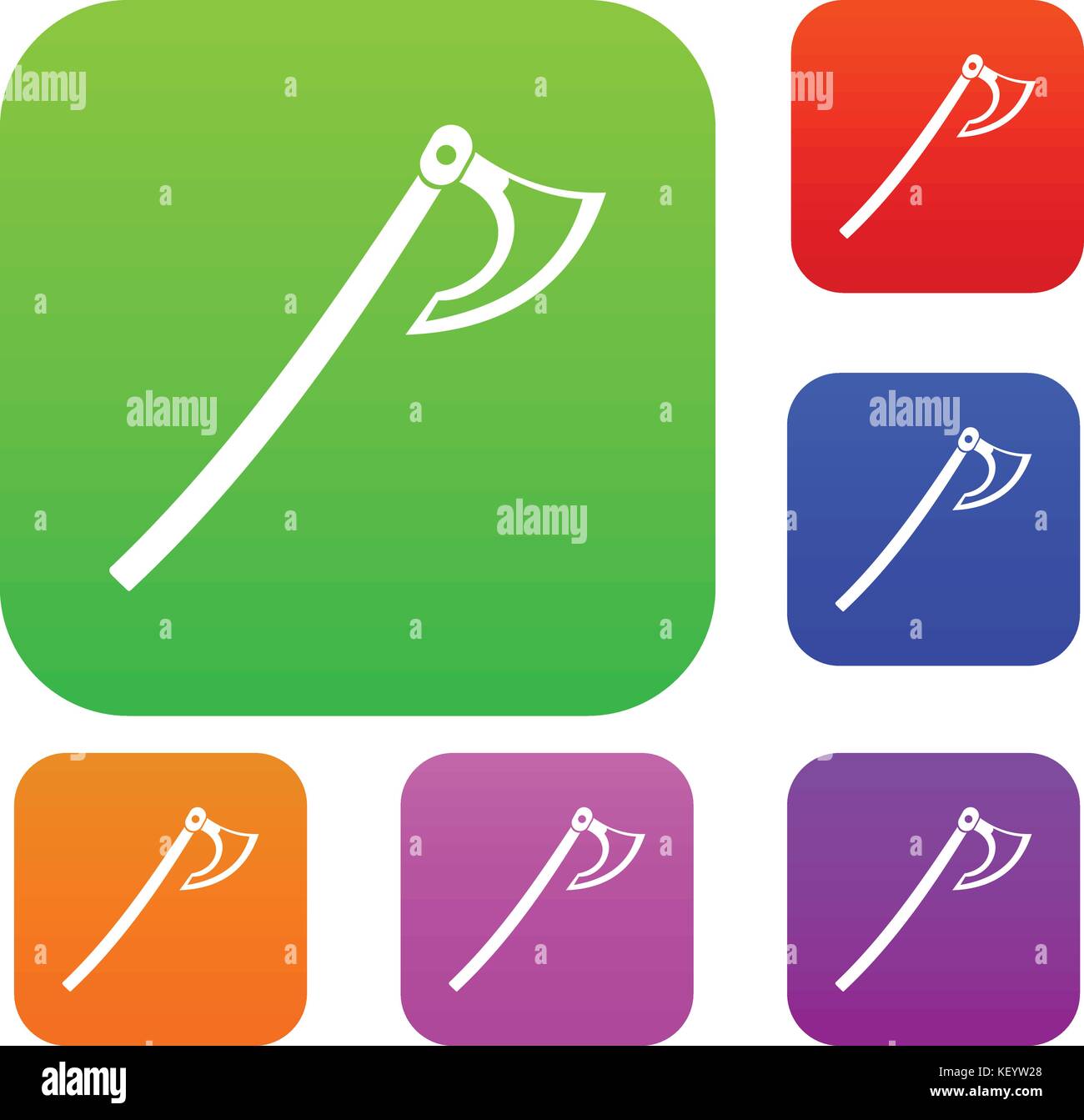 Axe set color collection Stock Vector Image & Art - Alamy