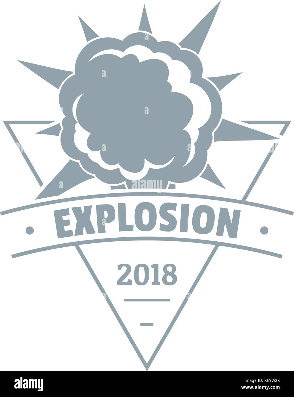 Powerful explosion logo, simple gray style Stock Vector Image & Art - Alamy