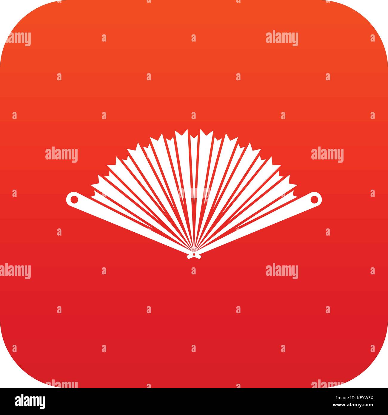 Opened oriental fan icon digital red Stock Vector Image & Art - Alamy