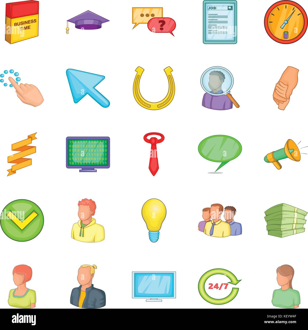 Successful promotion icons set, cartoon style Stock Vector Image & Art ...