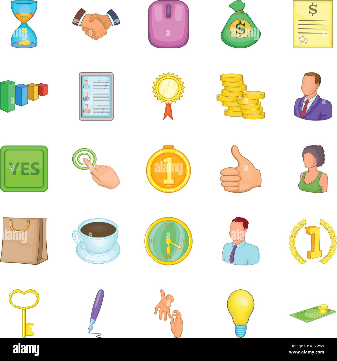 Cash consideration icons set, cartoon style Stock Vector Image & Art ...