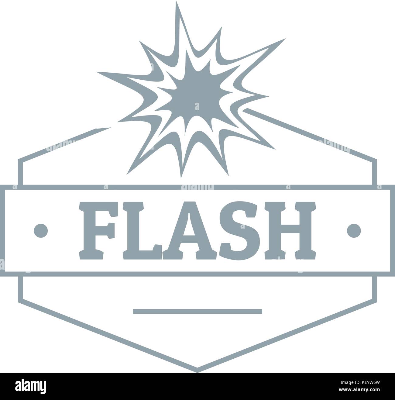 Flash logo, simple gray style Stock Vector Image & Art - Alamy