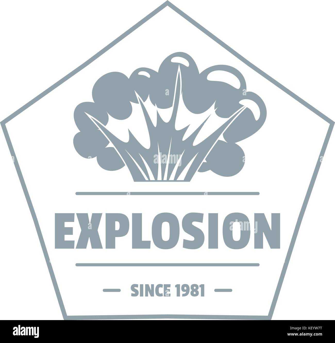 Weapon explosion logo, simple gray style Stock Vector Image & Art - Alamy