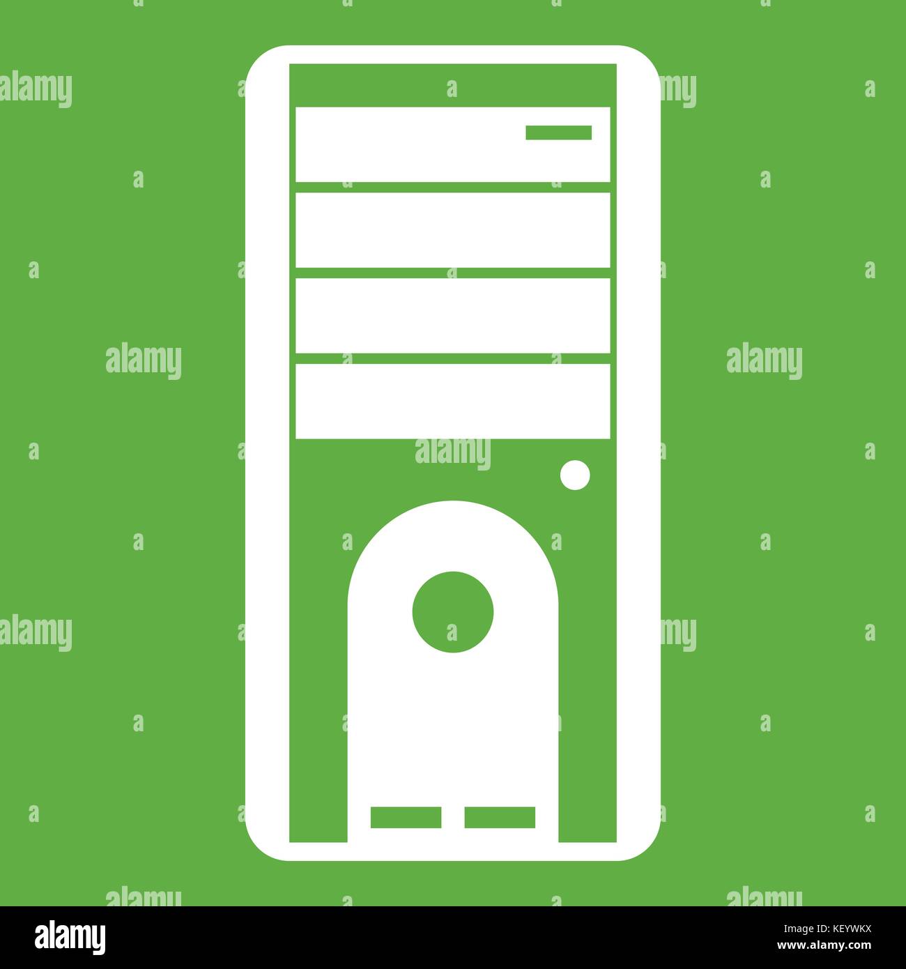 Computer System Unit Icon Green Stock Vector Image And Art Alamy