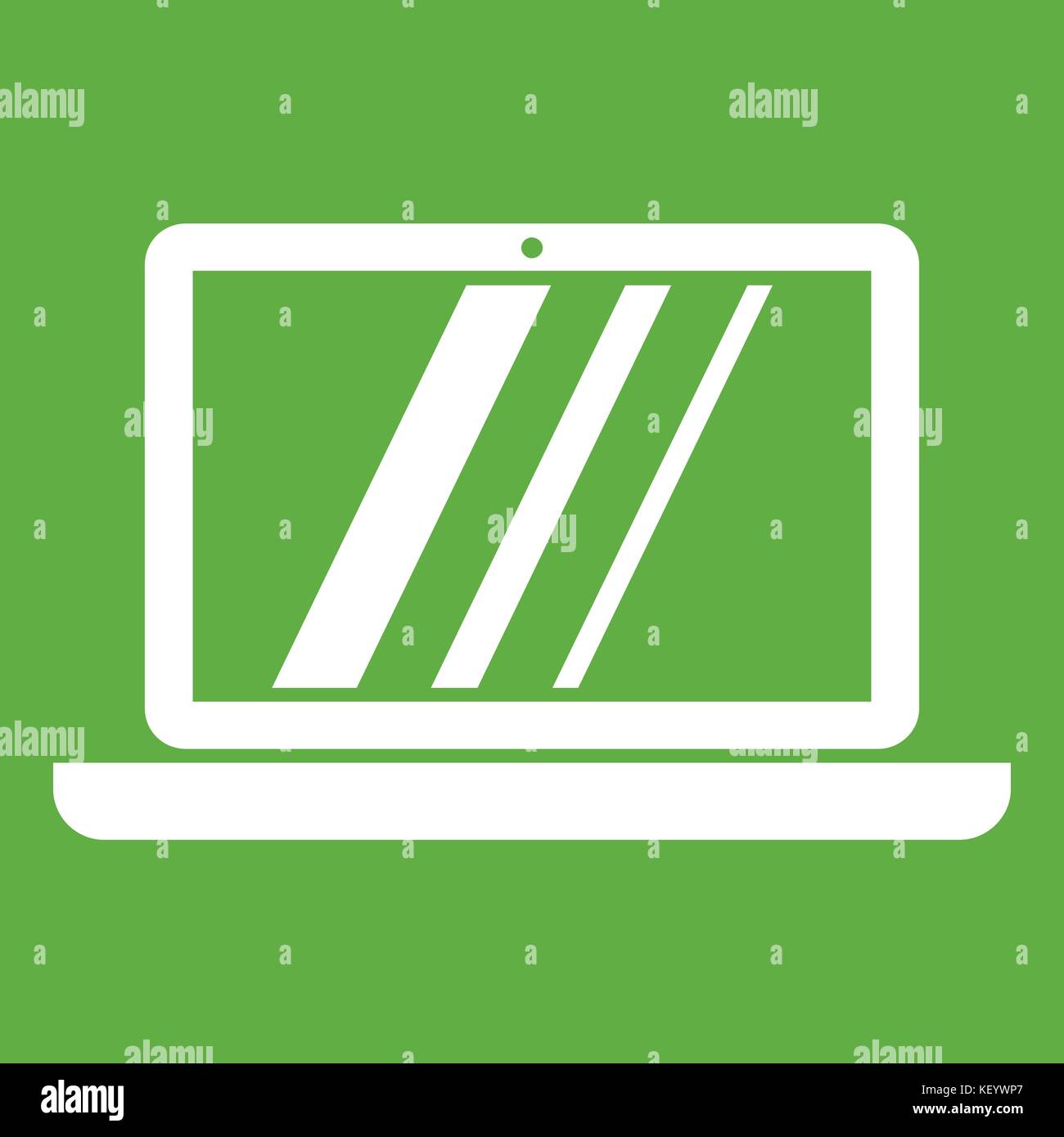 Laptop icon green Stock Vector Image & Art - Alamy