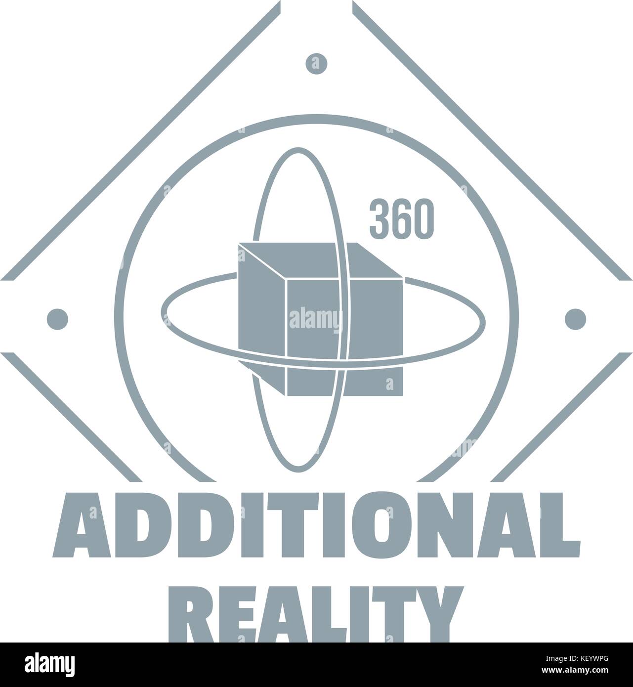 Additional reality logo, simple gray style Stock Vector Image & Art - Alamy